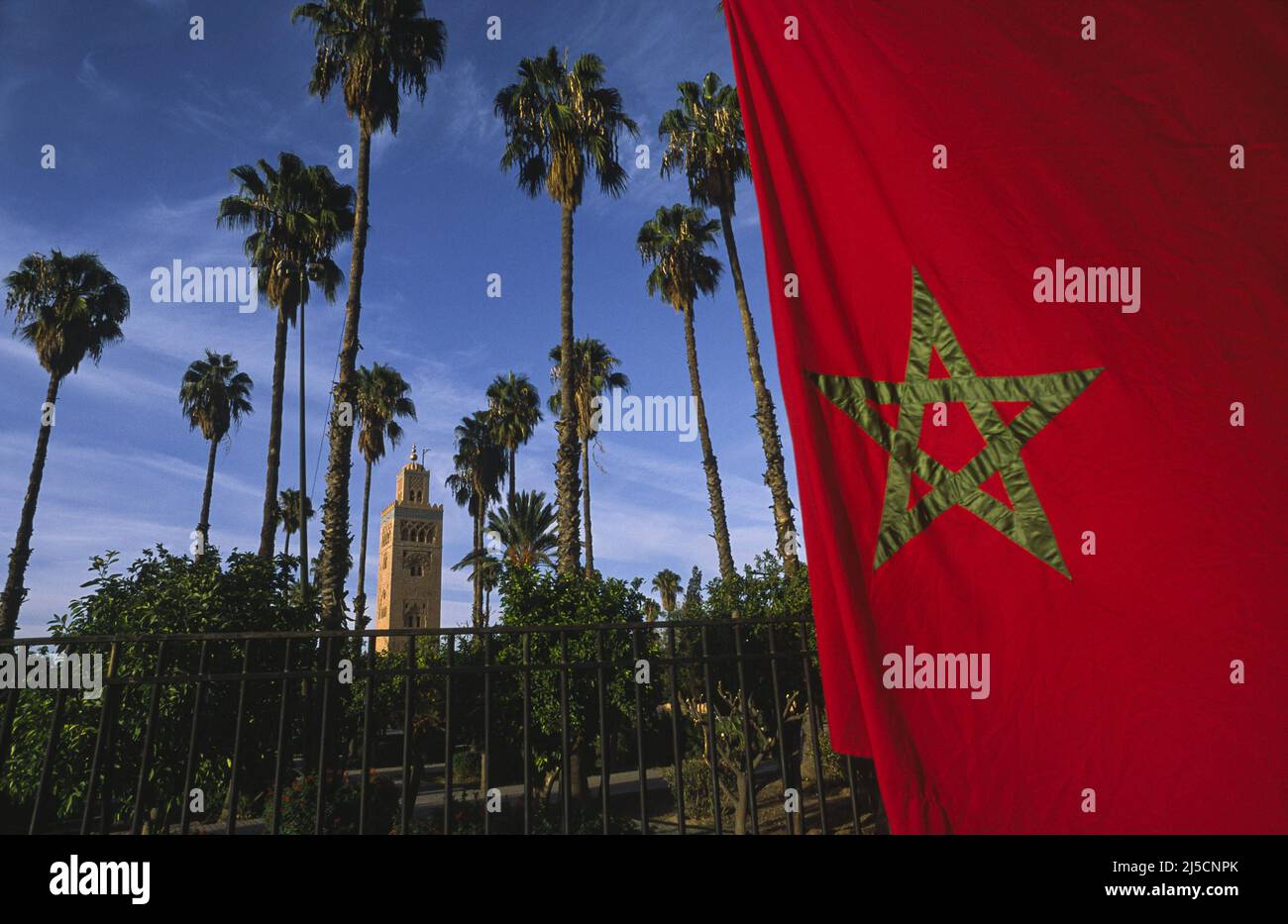 The moroccan flag and koutoubia hi-res stock photography and images - Alamy
