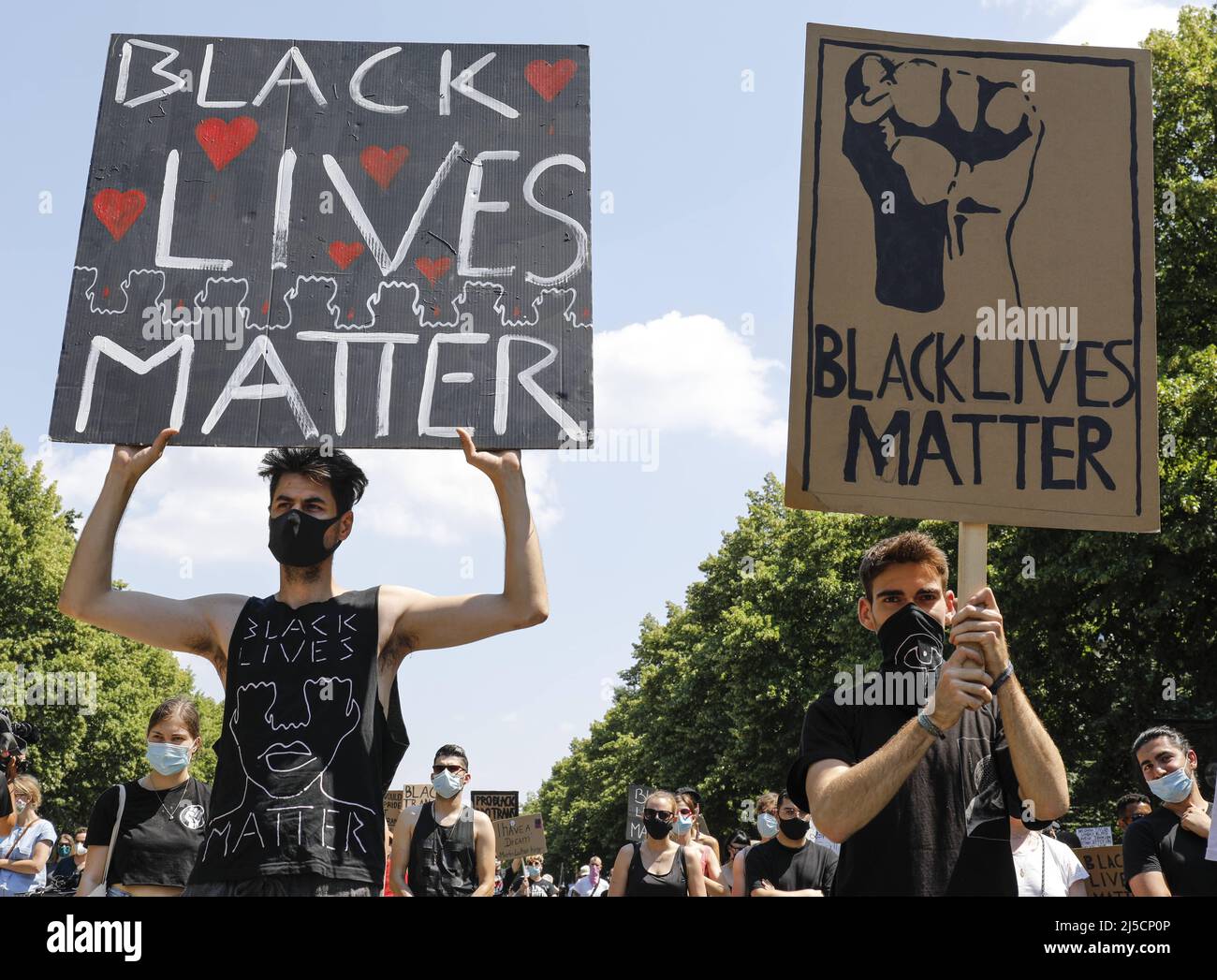 "Berlin , DEU, 27.06.2020 - Demonstration under the motto ""Black Lives ...