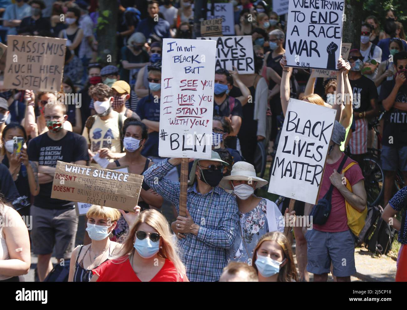 "Berlin , DEU, 27.06.2020 - Demonstration under the motto ""Black Lives ...