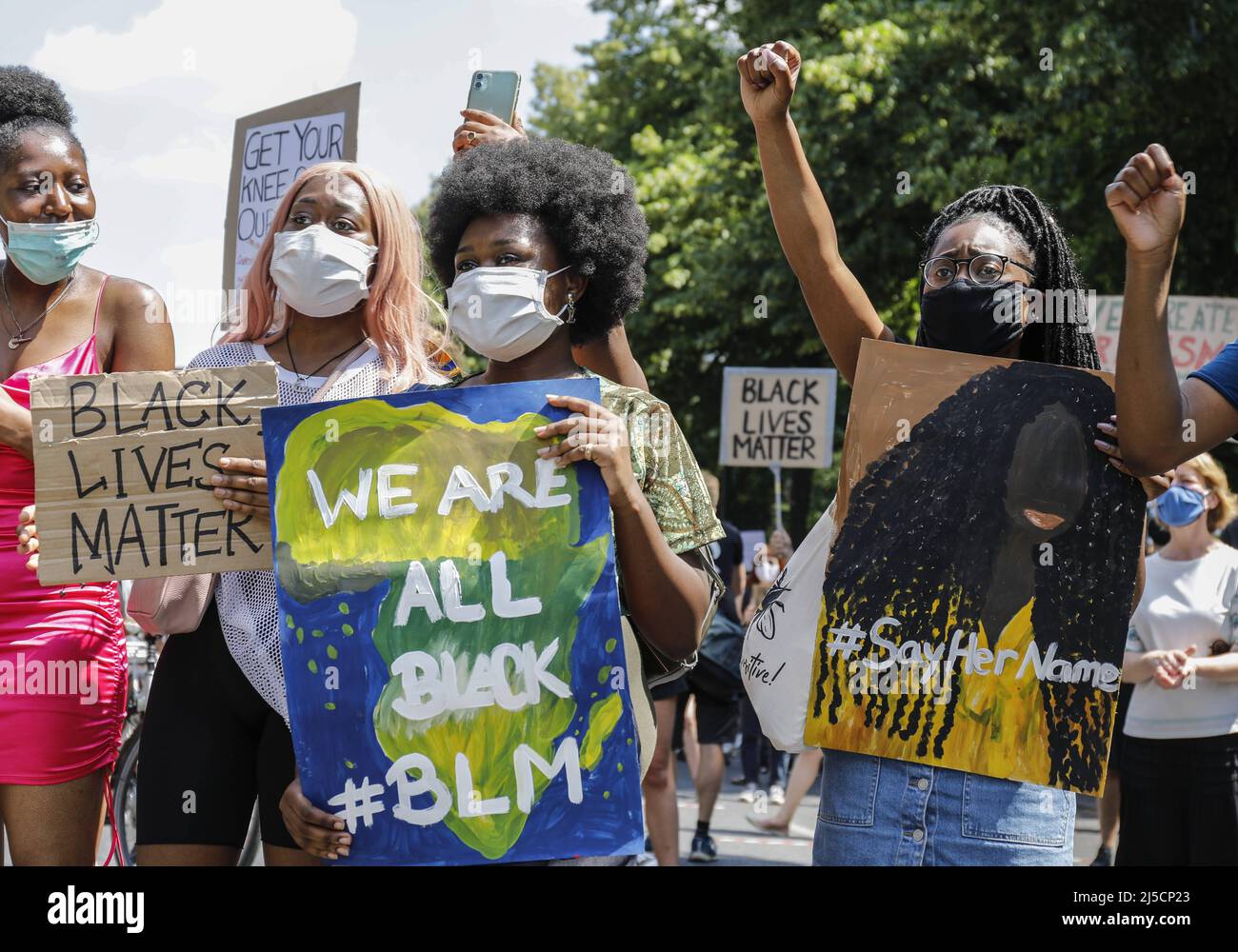 "Berlin , DEU, 27.06.2020 - Demonstration under the motto ""Black Lives ...