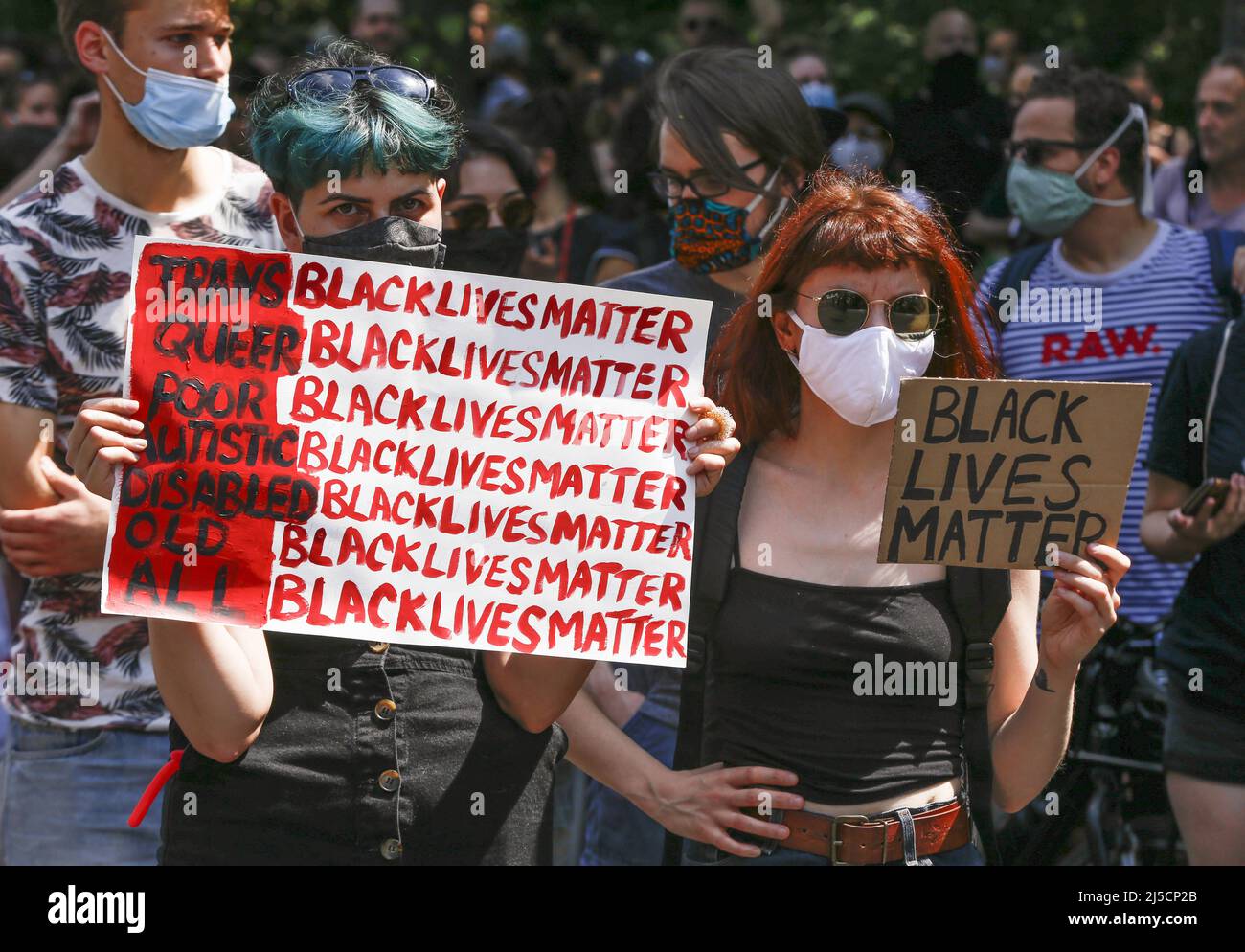 "Berlin , DEU, 27.06.2020 - Demonstration under the motto ""Black Lives ...