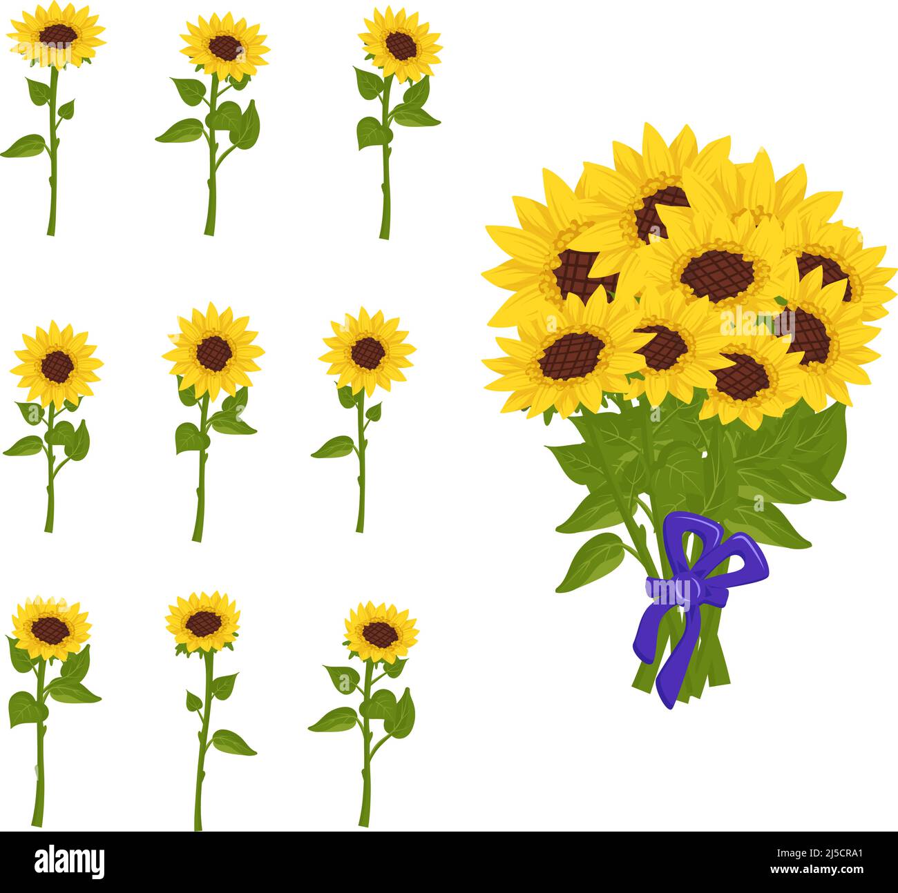 Individual flower stems Stock Vector Images - Alamy