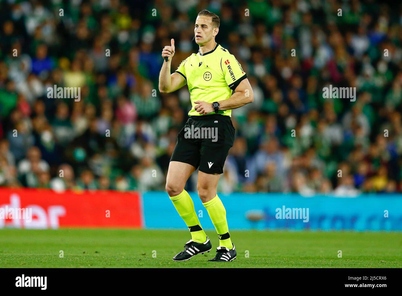 The referee Javier Alberola Rojas during the La Liga match between Real ...