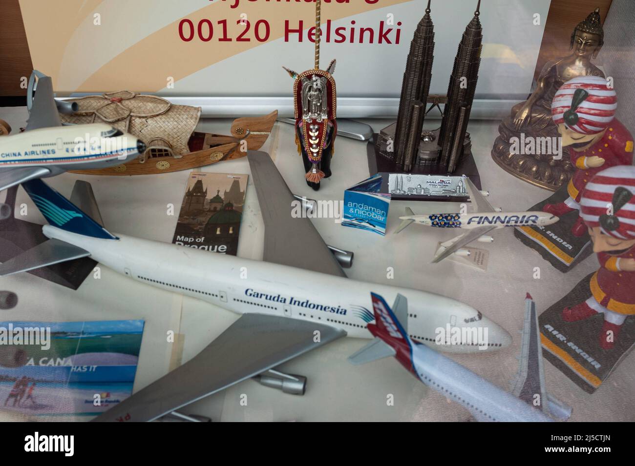 06/24/2018, Helsinki, Finland, Europe - Model airplanes and travel ...