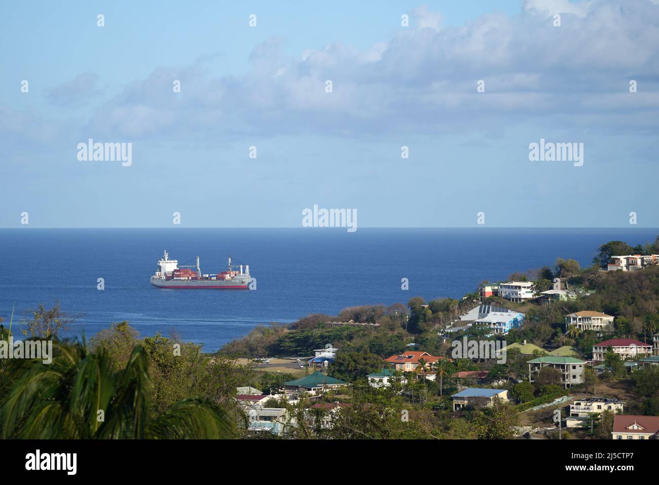 General view of the island of Saint Lucia in the Caribbean Stock Photo ...