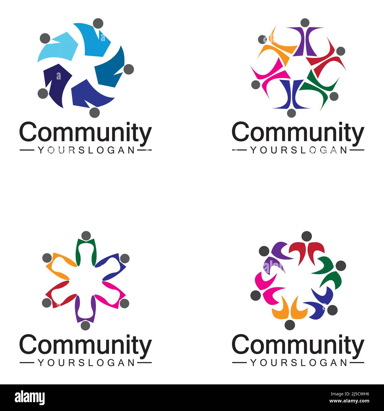 Community Logo Design Template for Teams or Groups.network and social ...
