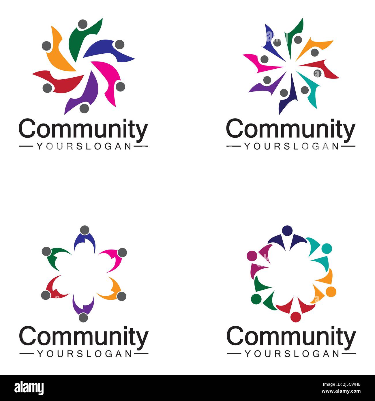 Community Logo Design Template for Teams or Groups.network and social ...