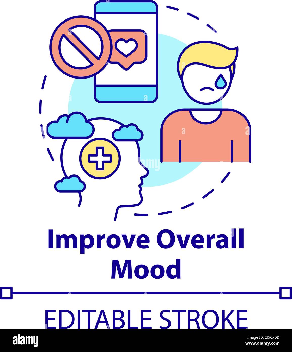 Improve overall mood concept icon Stock Vector Image & Art - Alamy