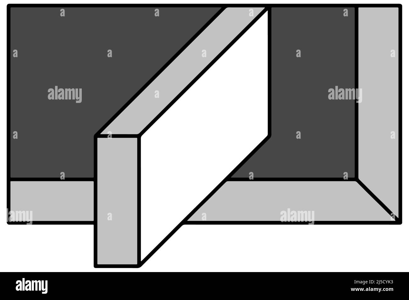 Vector image of a geometric abstract optical shape of a rectangular ...