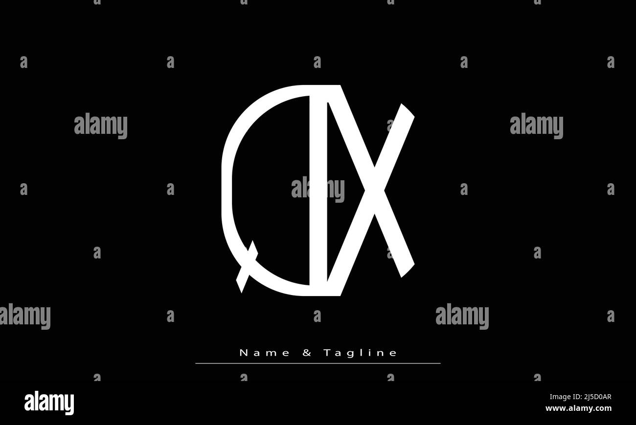 Qx modern logo hi-res stock photography and images - Alamy