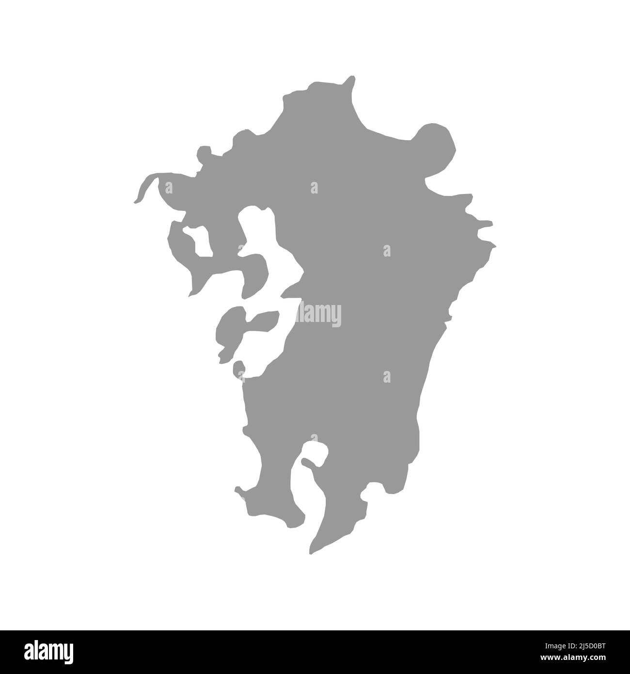 Kyushu vector map isolated on white background Stock Vector Image & Art ...