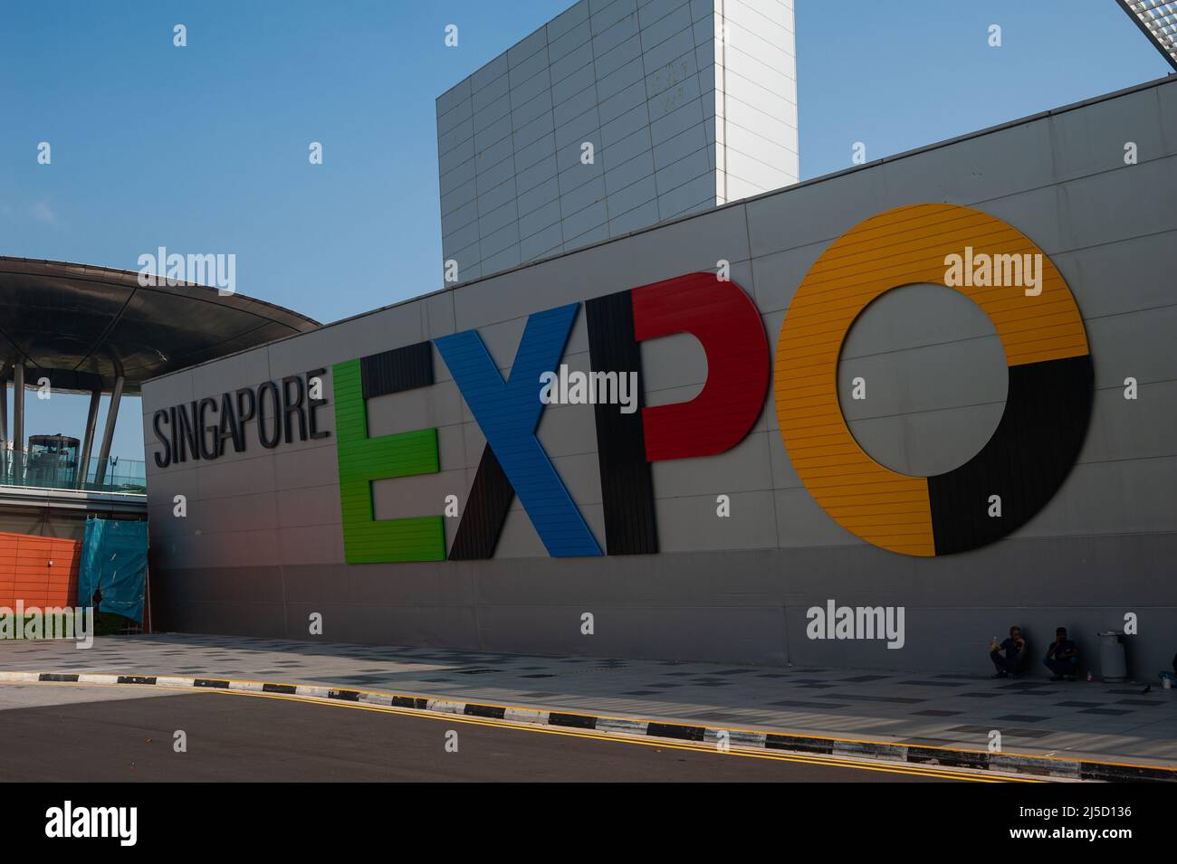 04/18/2021, Singapore, Republic of Singapore, Asia - Exterior view of ...