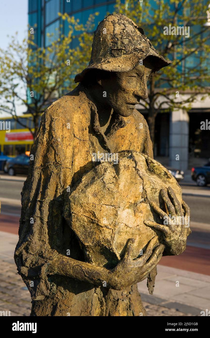 Famine Sculpture in Dublin's Financial District, Ireland Stock Photo ...