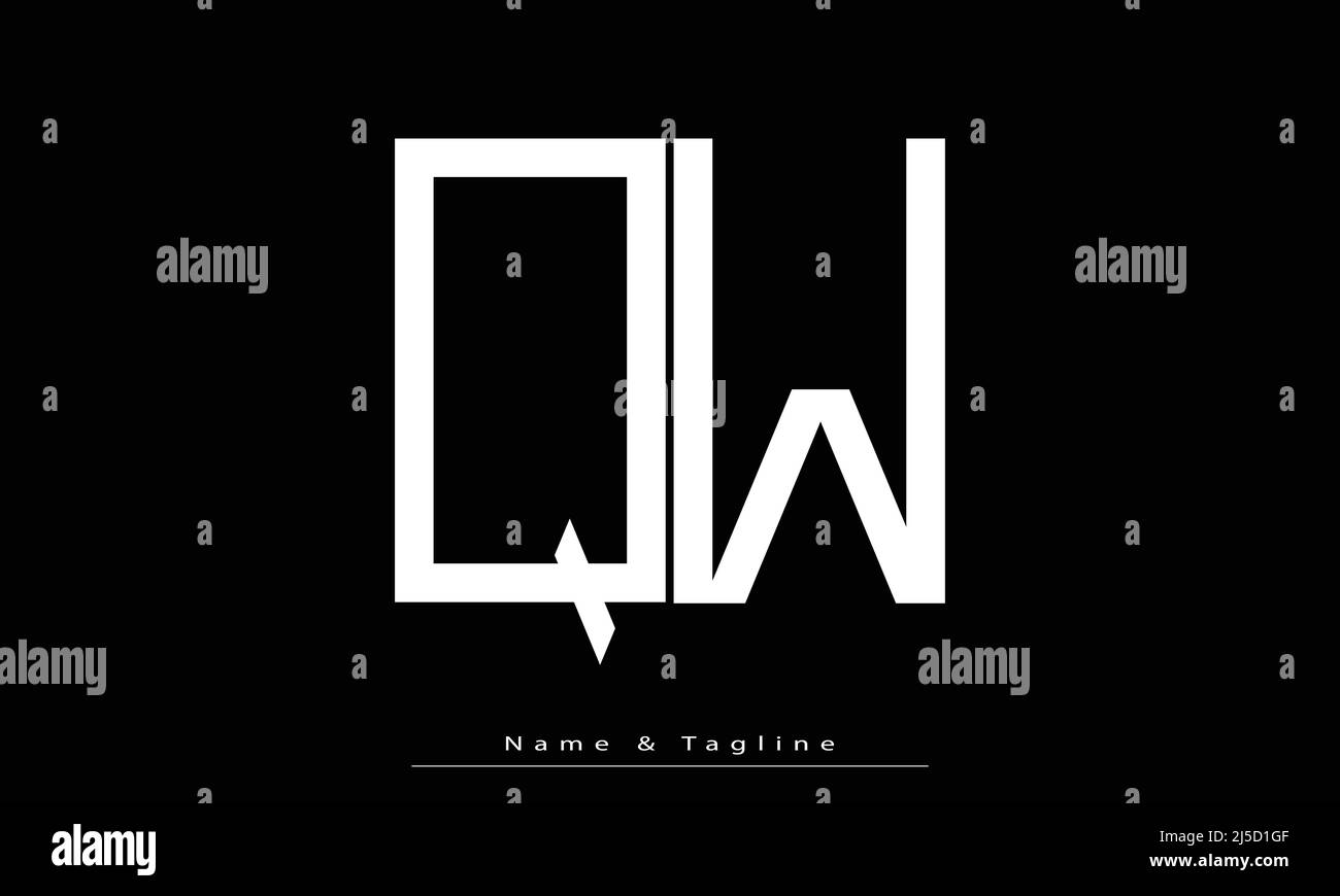 Letter qw logo hi-res stock photography and images - Alamy