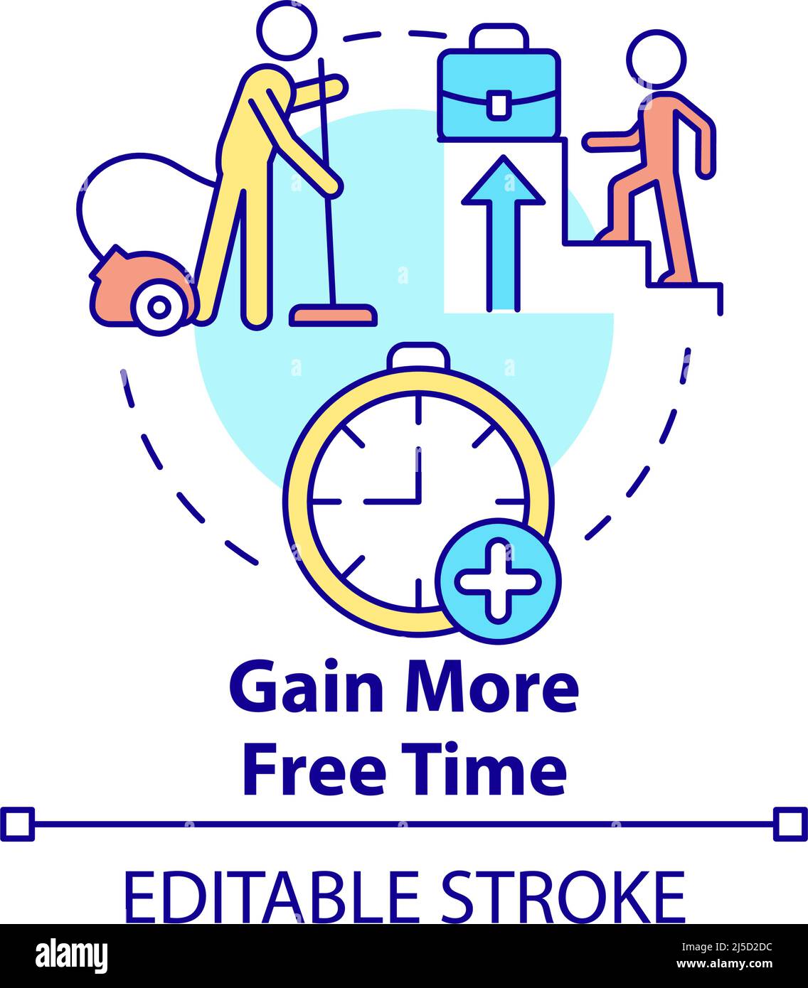 Gain more free time concept icon Stock Vector Image & Art - Alamy