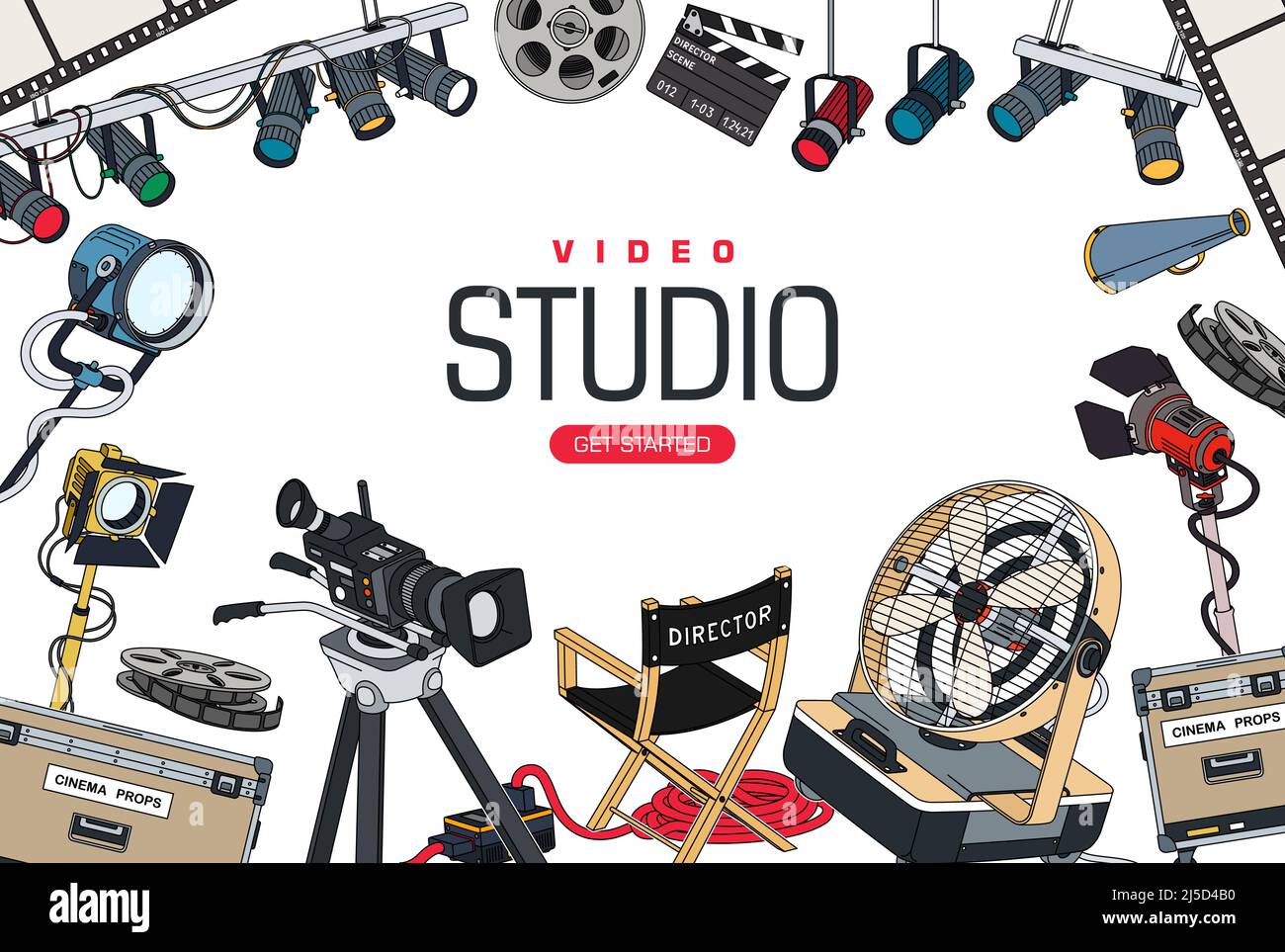 Filming a show Stock Vector Images - Alamy