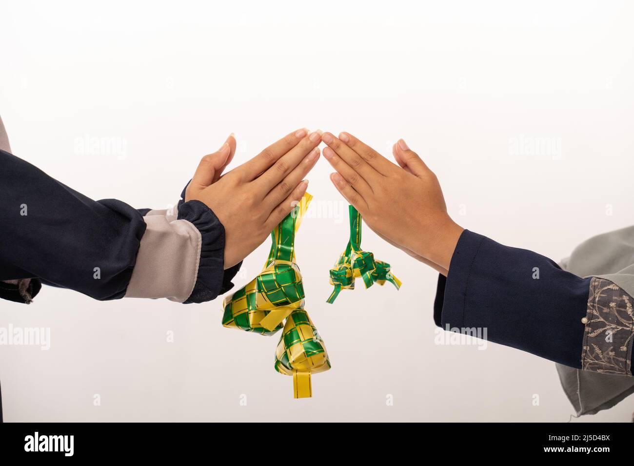 gesture of islamic shake hand over white background Stock Photo - Alamy