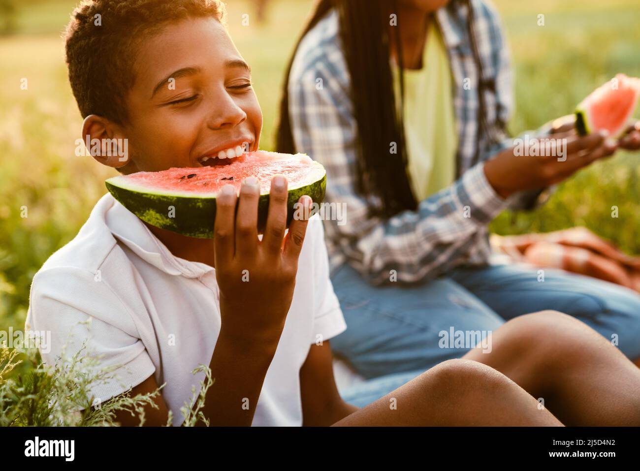 Black Man Eating Watermelon