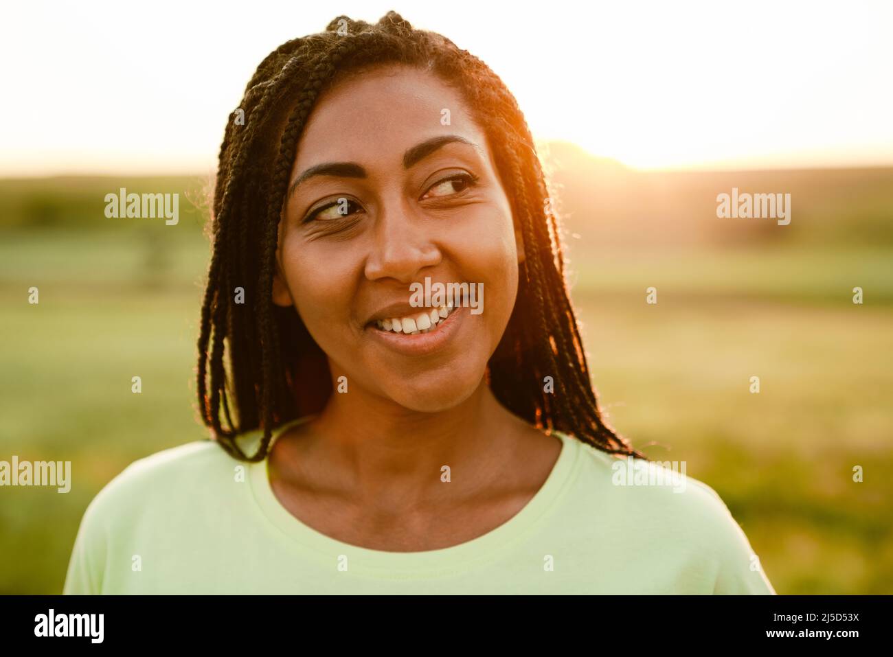 Pigtails black people hi-res stock photography and images - Alamy
