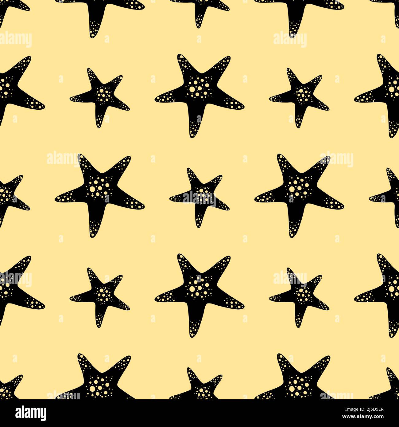 Summer seamless sea star pattern for fabrics and textiles and packaging ...