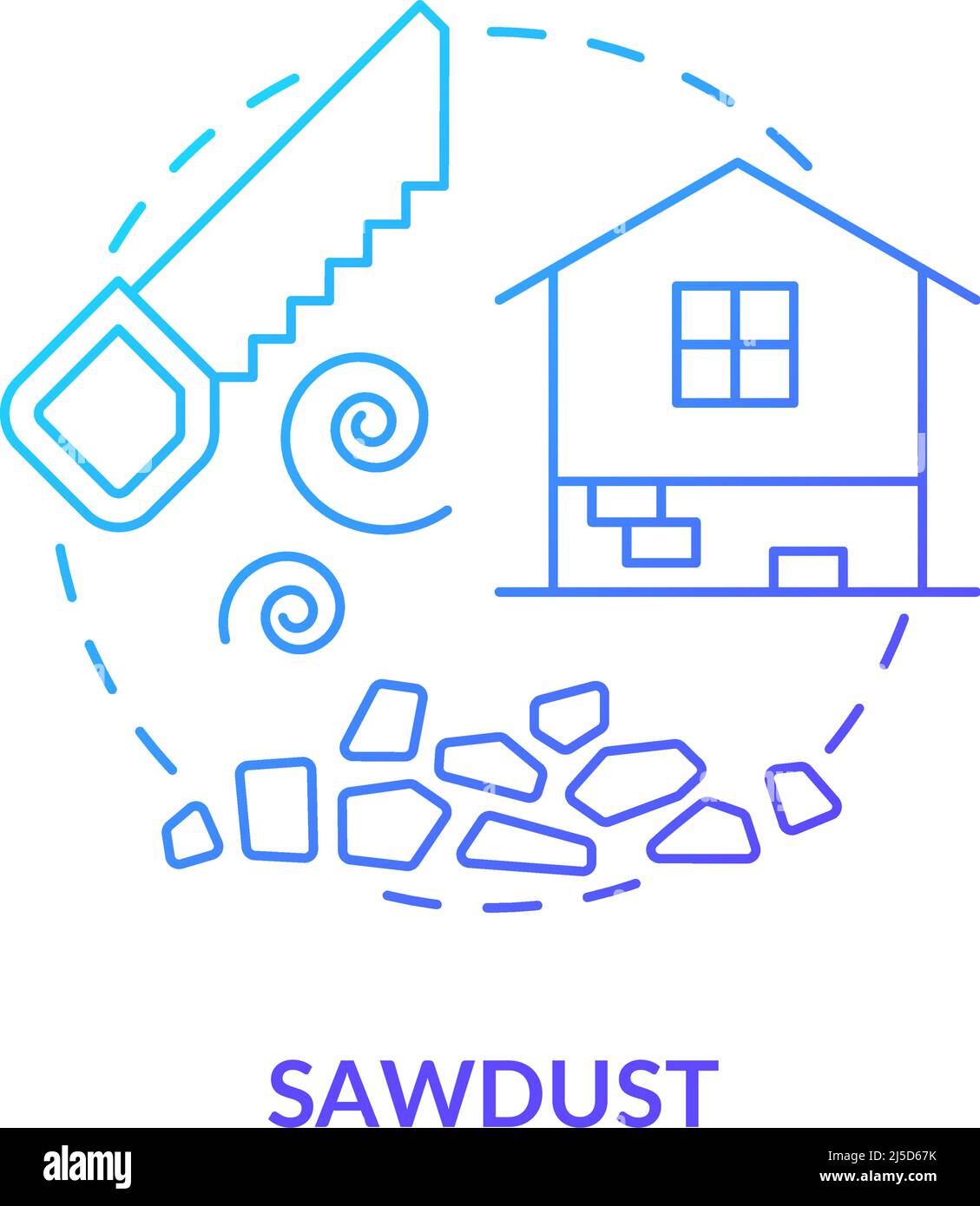 Sawdust blue gradient concept icon Stock Vector Image & Art - Alamy