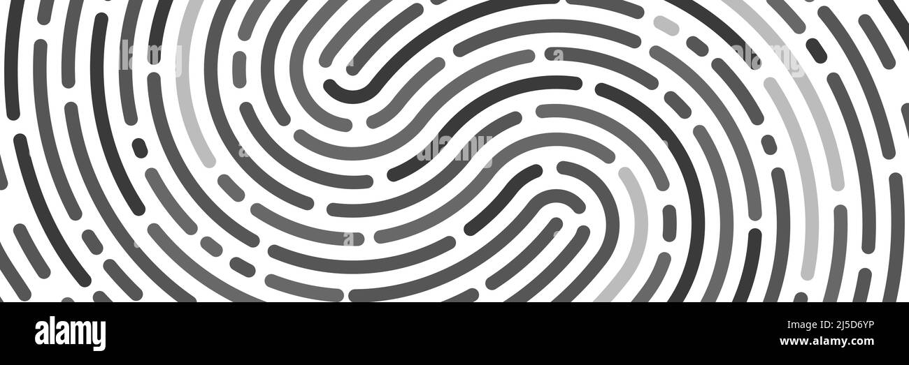 Fingerprint background, print, identification banner. Vector ...