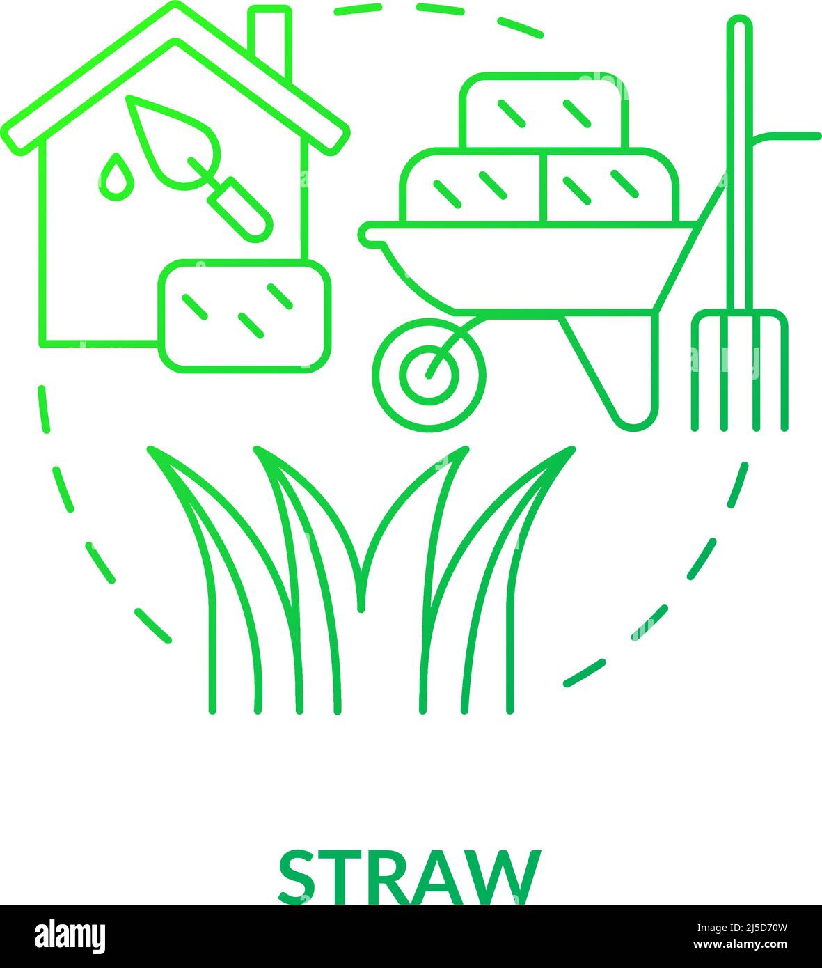 Straw bale home Stock Vector Images - Alamy
