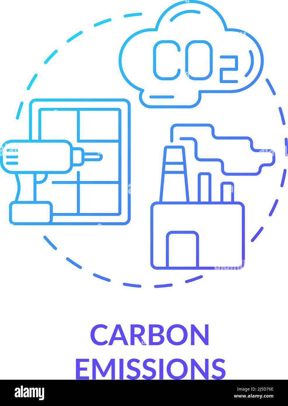 Carbon emissions blue gradient concept icon Stock Vector Image & Art ... Carbon emissions blue gradient concept icon Stock Vector Image & Art ...
