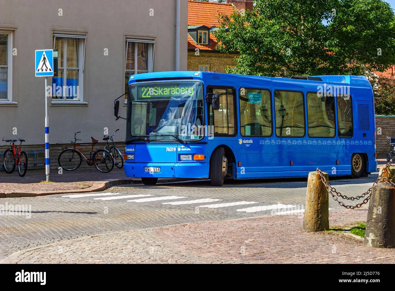 Public transport bus on a city street in Sweden Stock Photo - Alamy