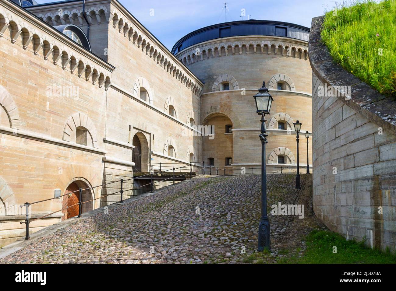 Karlsborgs fortress in Sweden with a fortified tower Stock Photo - Alamy