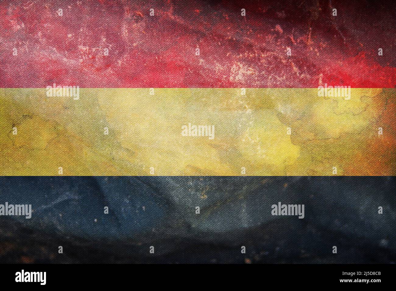 Top view of retro flag Belgium 1830, Belgium with grunge texture. Belgian travel and patriot ...