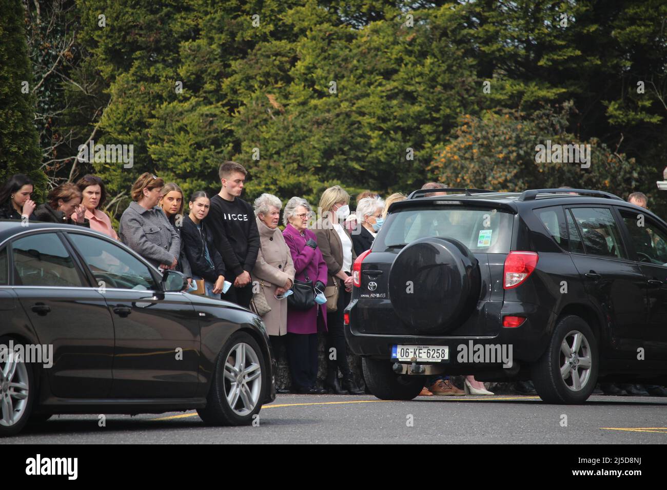 Mourners attend the funeral of young GAA camogie player in Co Galway on ...