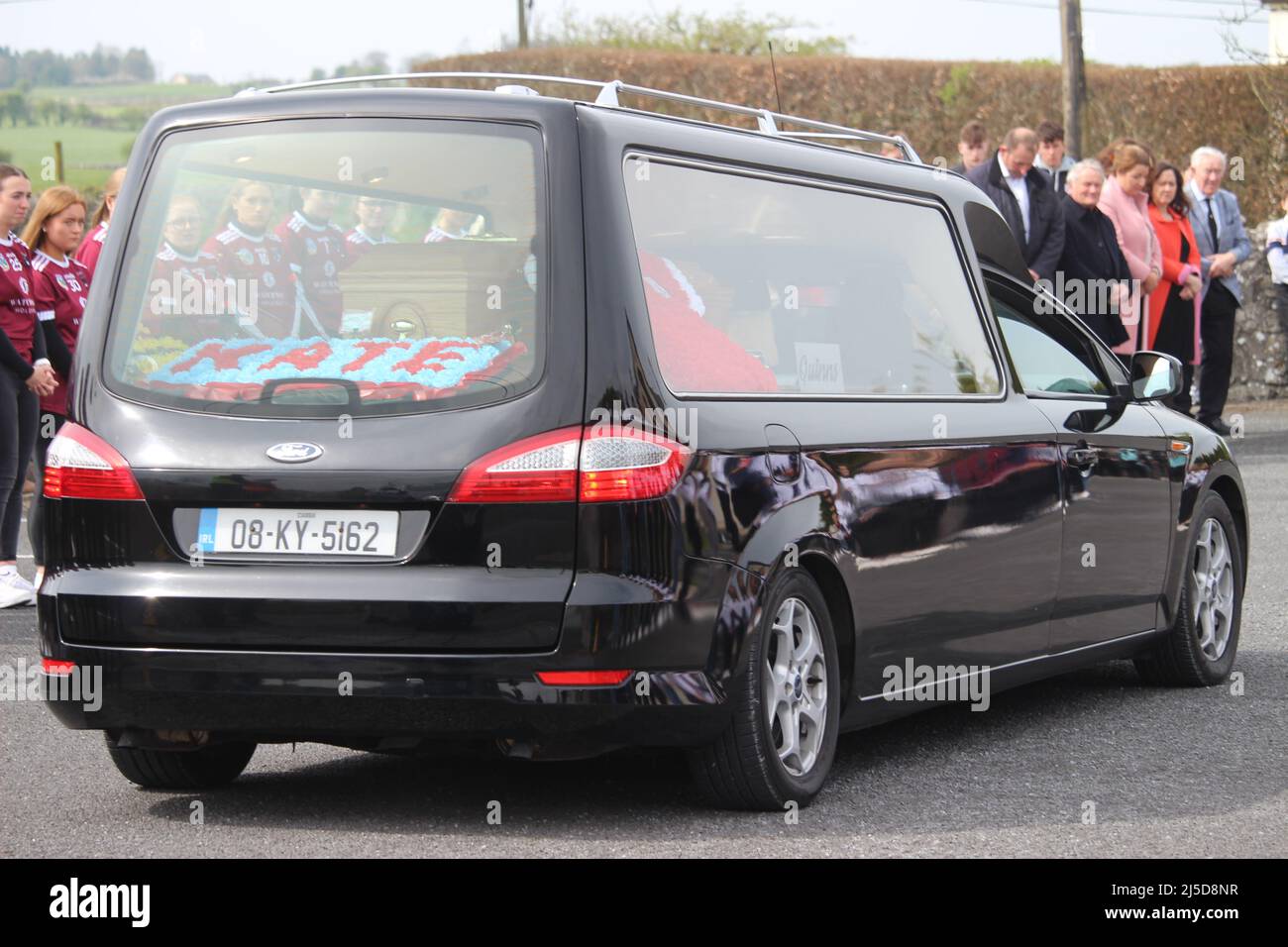 Mourners attend the funeral of young GAA camogie player in Co Galway on ...