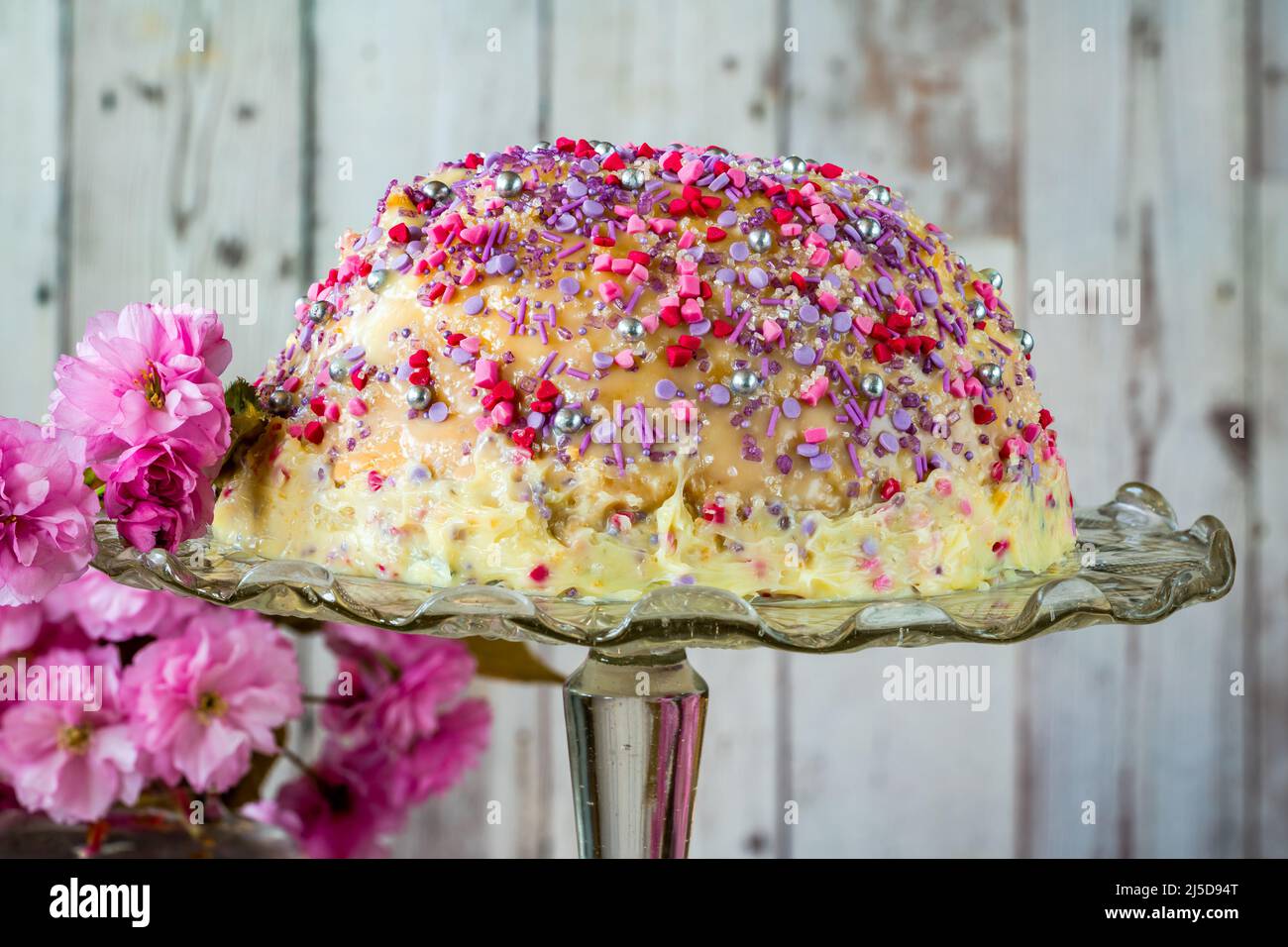 Dome cake - filled with fruity jelly, dark chocolate mousse and ...