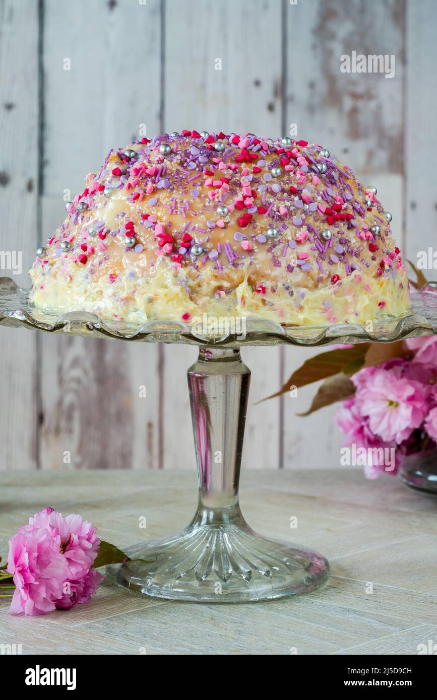 Dome cake - filled with fruity jelly, dark chocolate mousse and ...