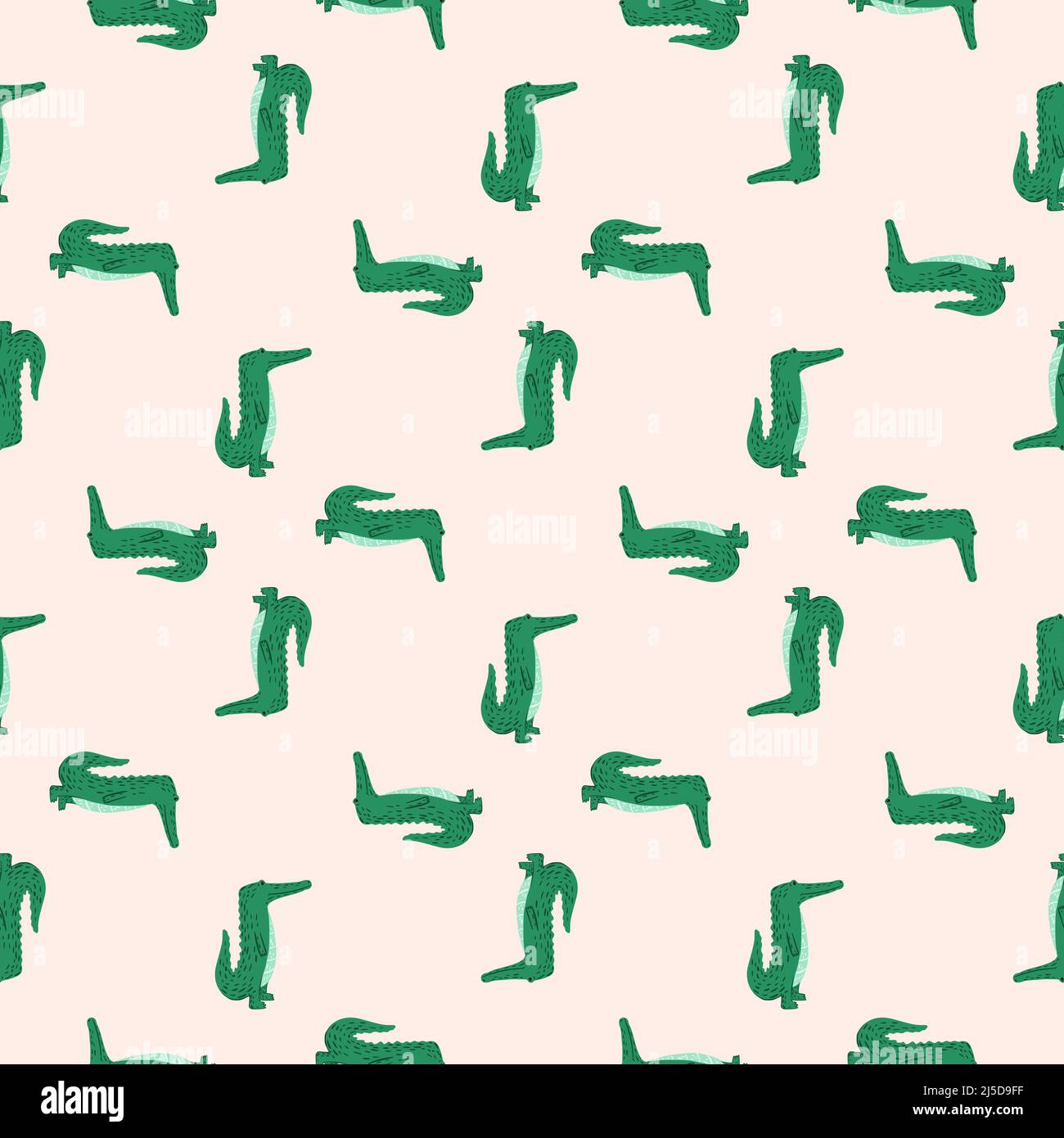 Cute crocodile seamless pattern. Background with funny alligator in ...