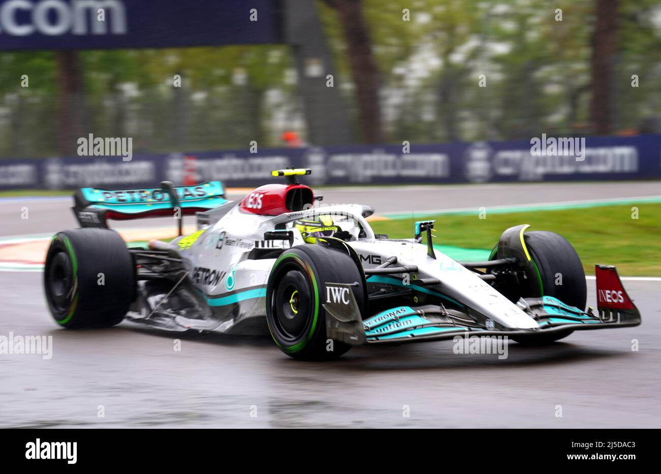 Mercedes' Lewis Hamilton during Practice 1 of the Emilia Romagna Grand ...