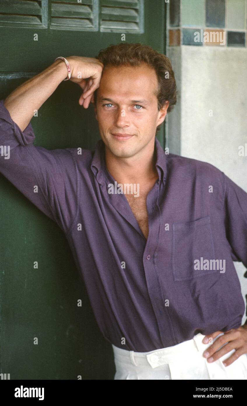 The French actor Laurent Malet. Portrait taken at the Deauville ...