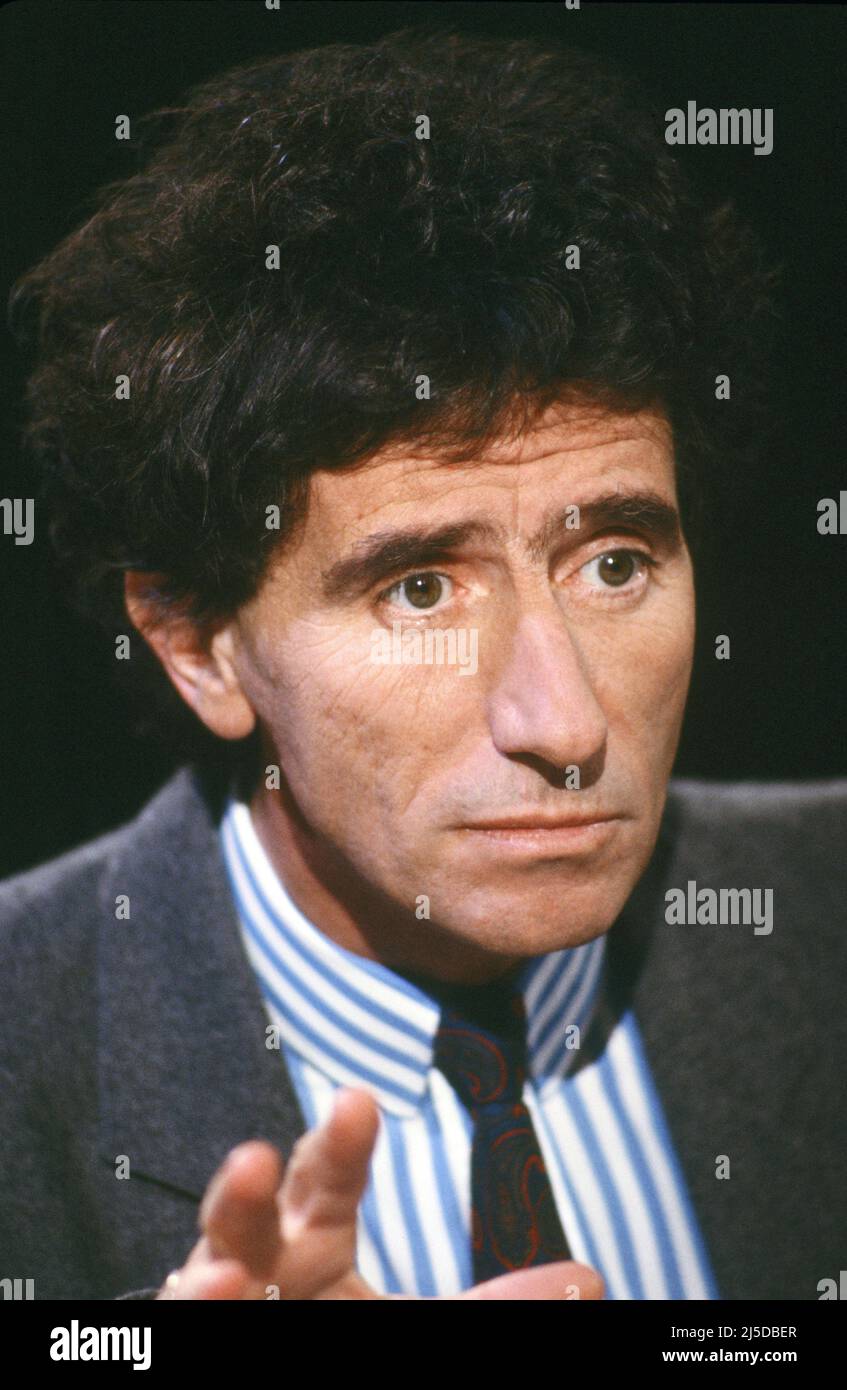 Jack Lang, then Minister of Culture, interviewed on the set of the ...