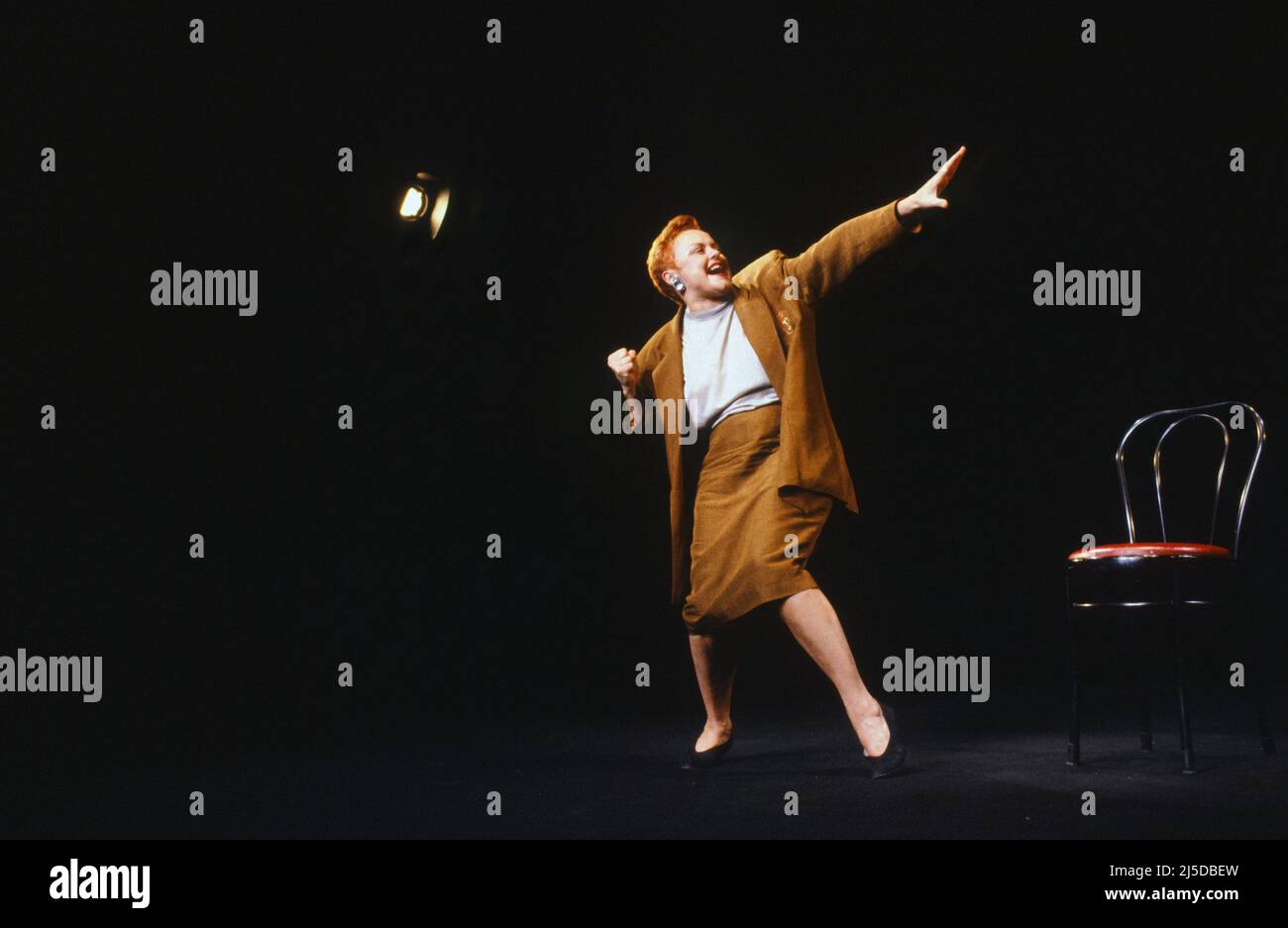 French comedian Muriel Robin on stage at the Théâtre du Splendid in ...
