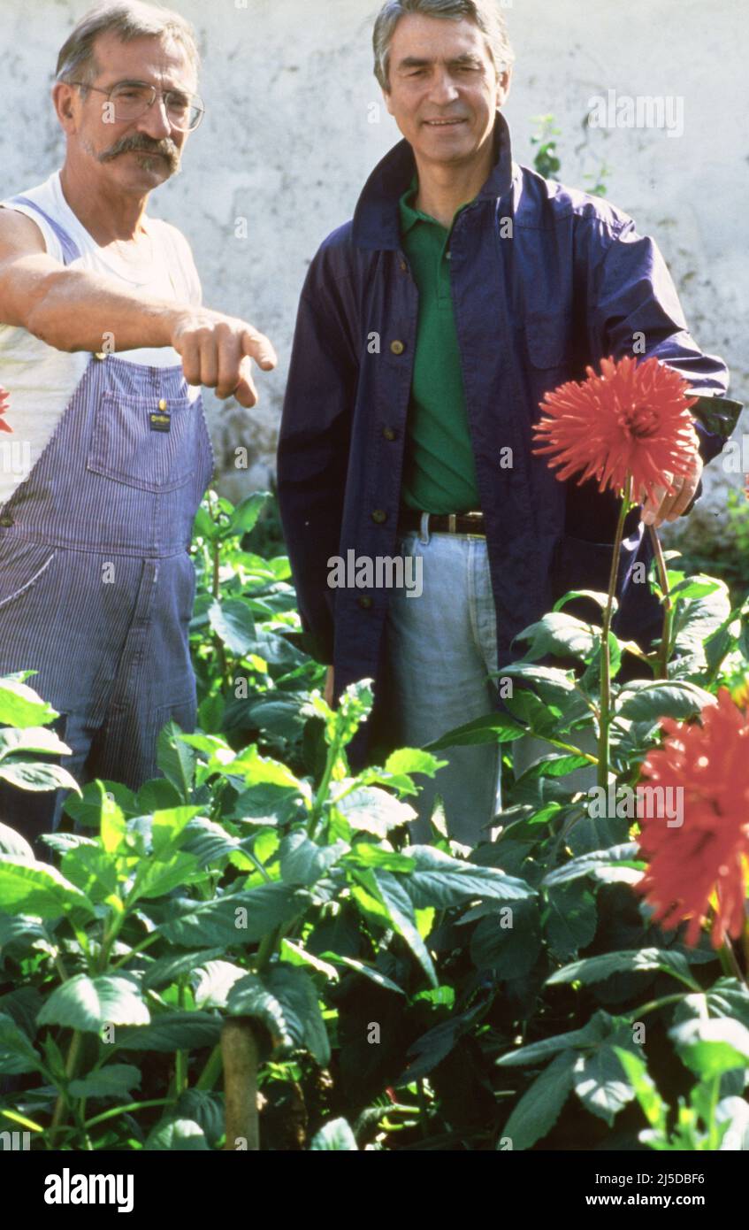 Portraits of TV presenter Jean-Claude Narcy and Raymond Mondet, alias ...