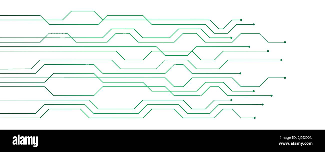 green circuit board electronics digital technology banner Stock Vector ...