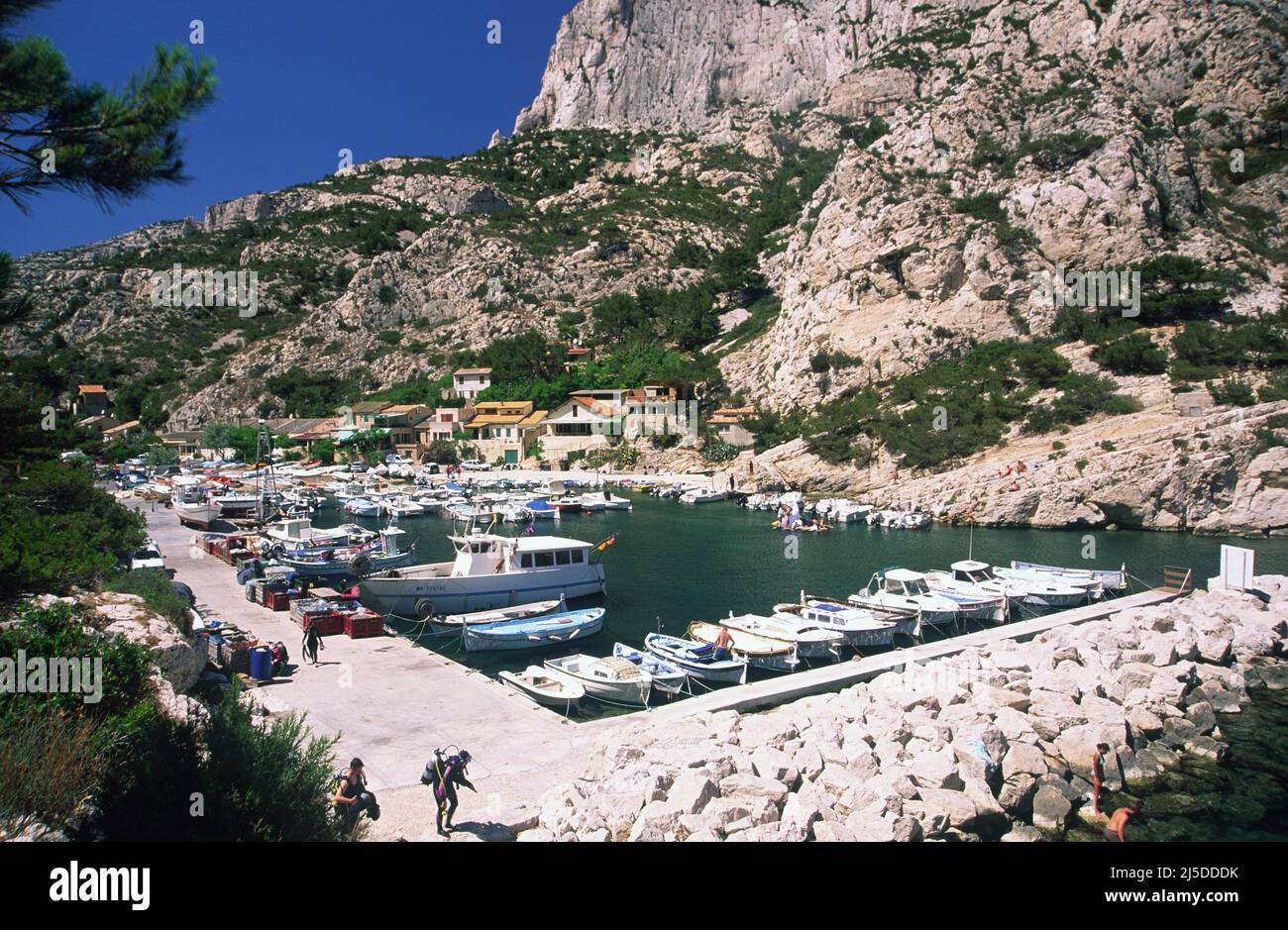 Small port of the calanque de Morgiou Marseille Stock Photo - Alamy