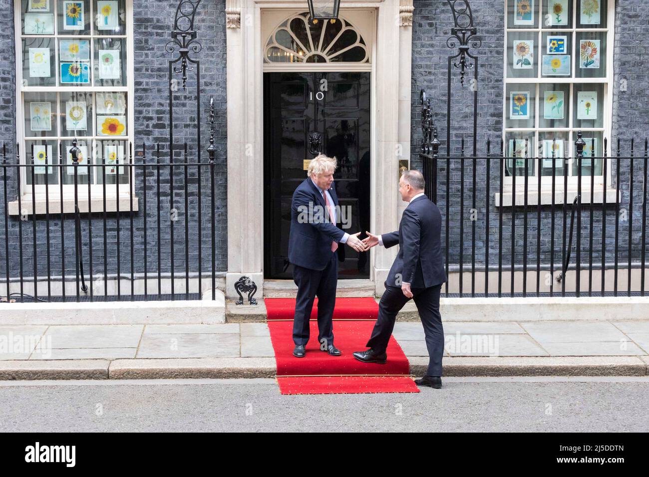 UK Prime Minister Boris Johnson welcomes Polish President Andrzej ...