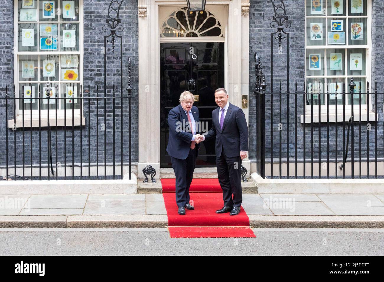 UK Prime Minister Boris Johnson welcomes Polish President Andrzej ...