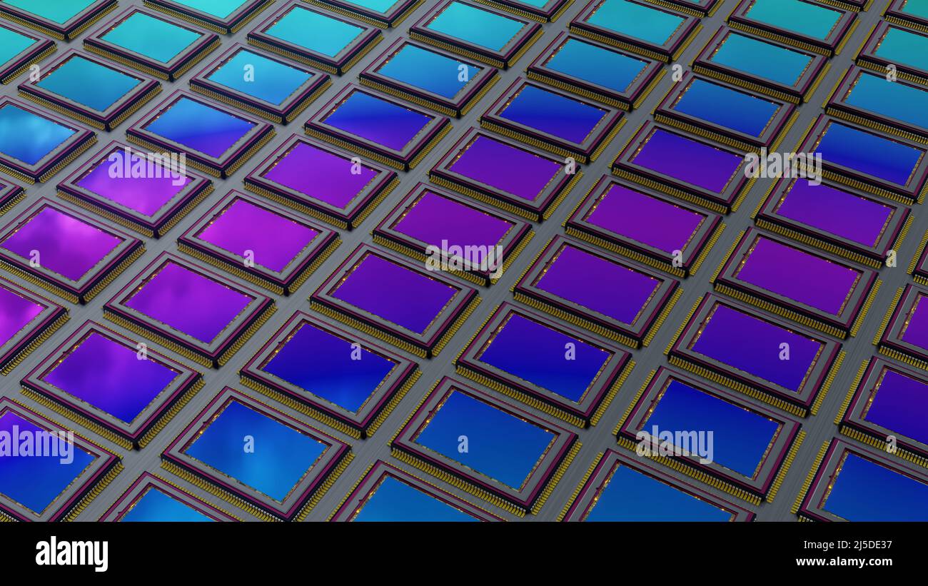 Background made of many modern digital camera back-illuminated sensors ...