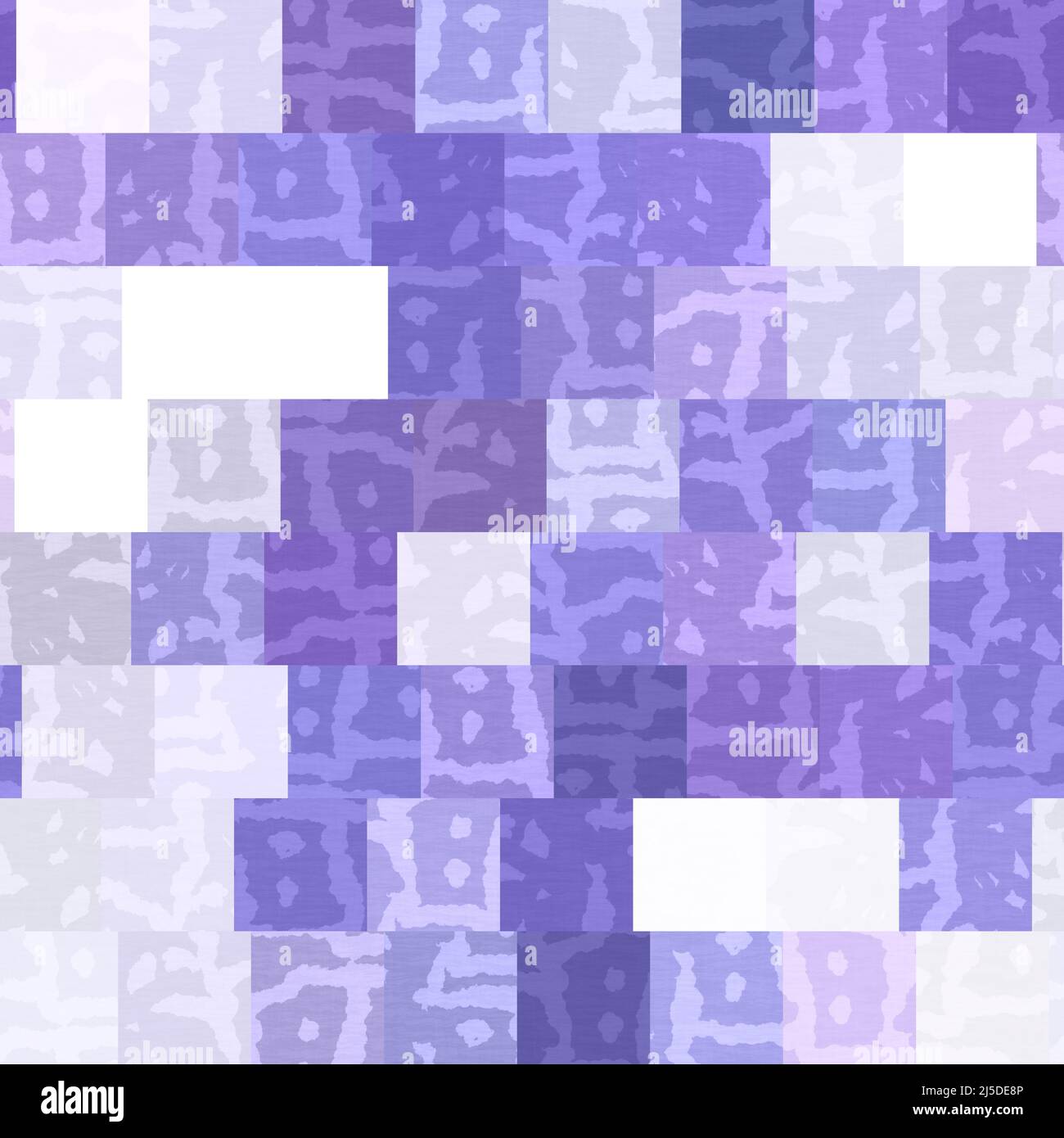 Random patchwork purple mosaic pixel grid seamless pattern. Modern ...