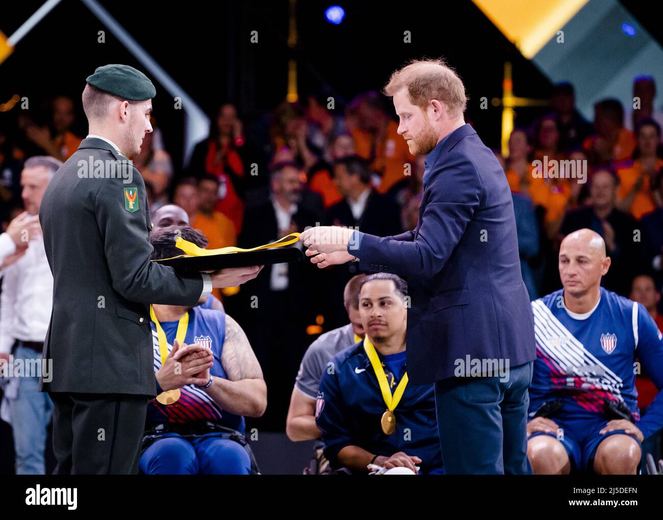 The Hague, Netherlands. 22nd Apr, 2022. THE HAGUE - The Duke of Sussex ...