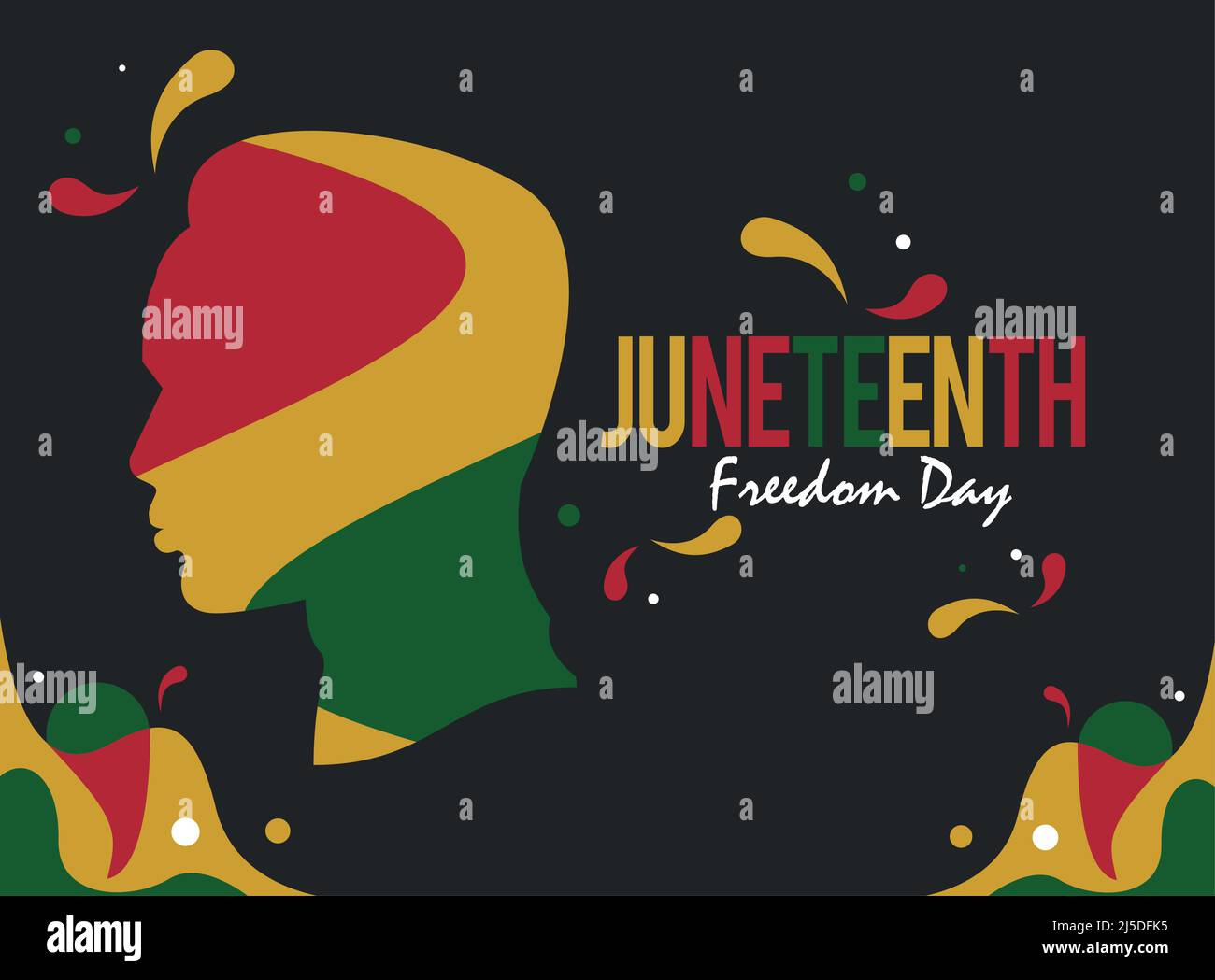 juneteenth lettering with profile Stock Vector Image & Art - Alamy