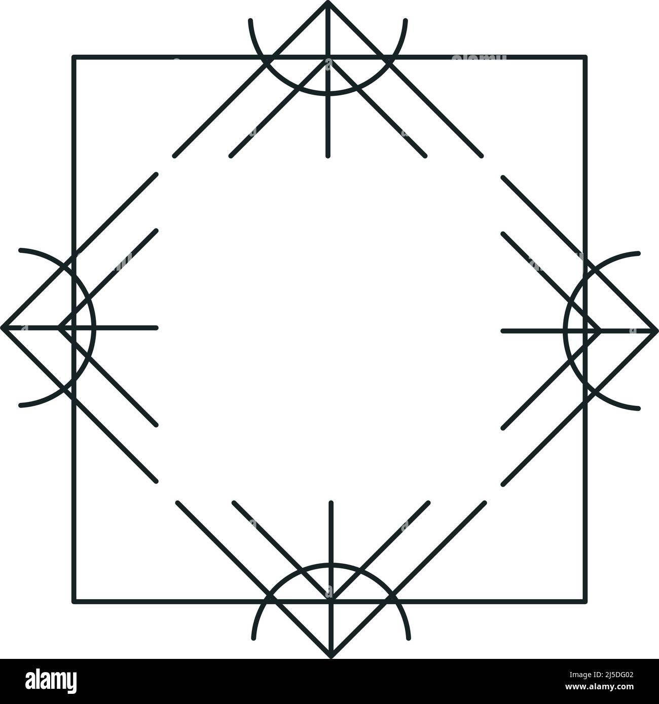 Rhombus shape floral design Cut Out Stock Images & Pictures - Alamy